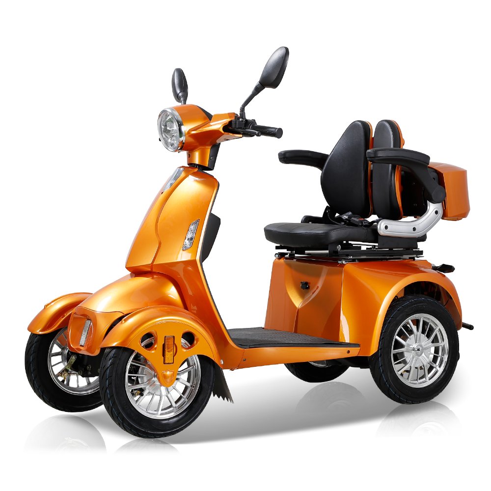 AFD2D-4L Orange 4 Wheel Mobility Scooter